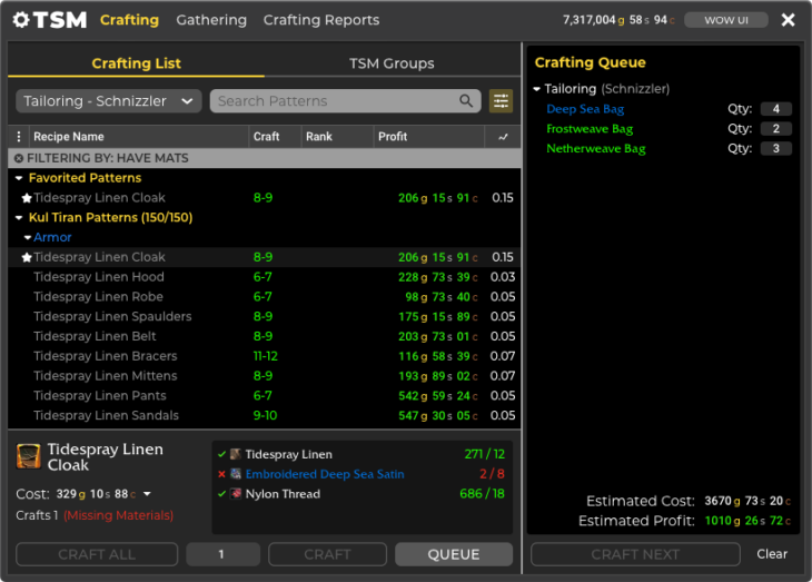 TradeSkillMaster 4.10 Teaser - TradeSkillMaster Blog